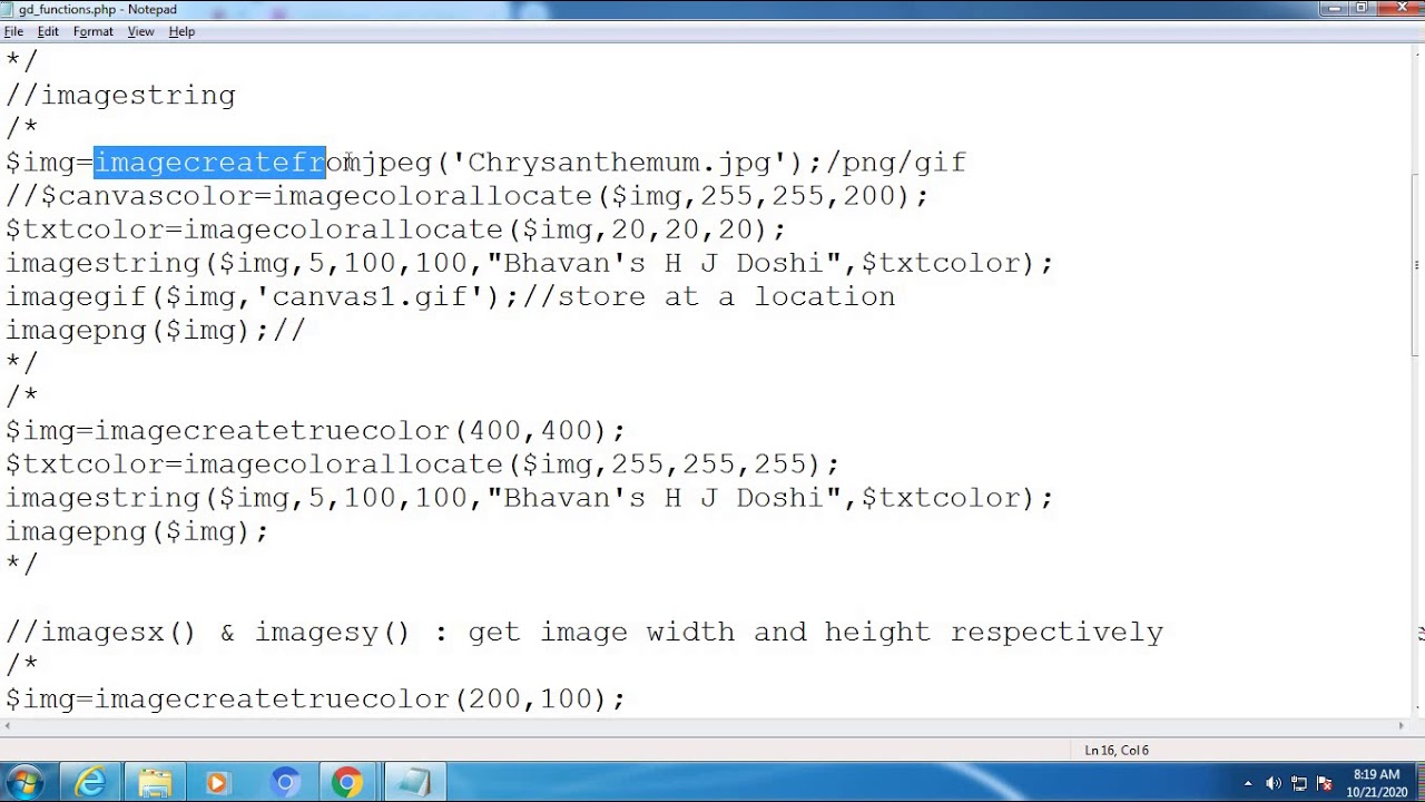PHP GD Library Functions | Part 2 | Easy example in Gujarati - YouTube