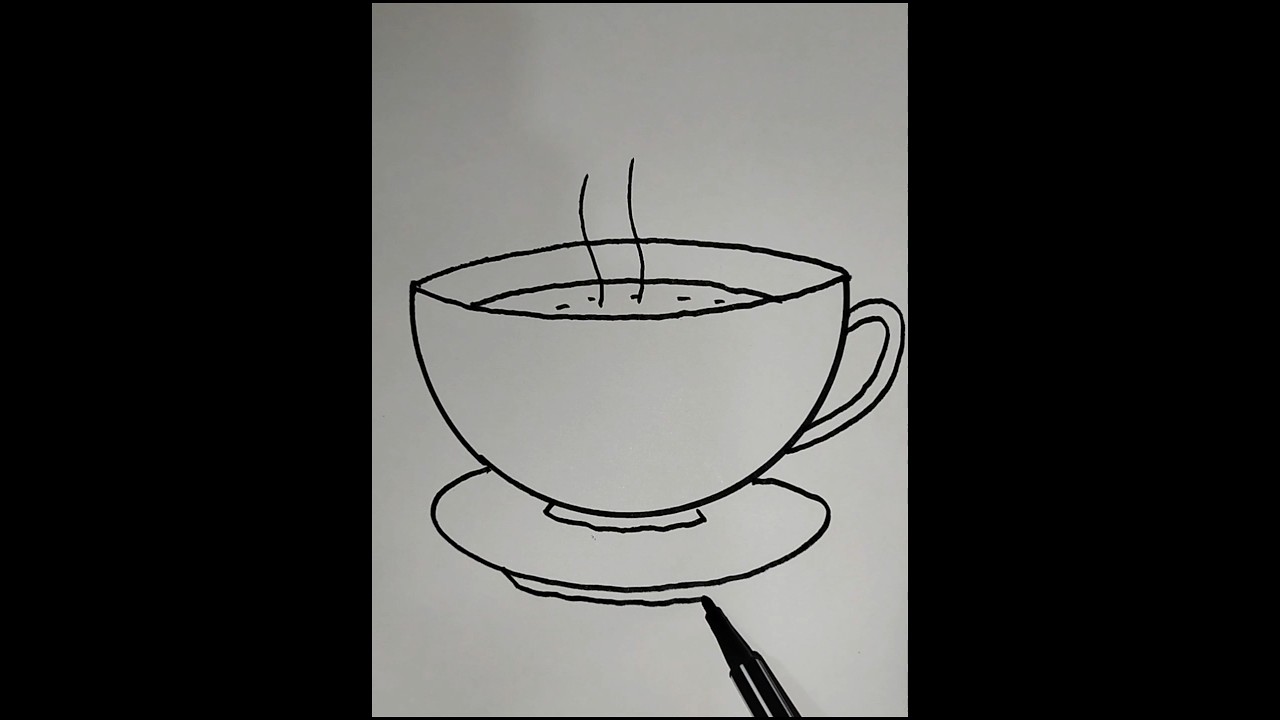 Cup Drawing Easy Technique | How to draw cup easily #cup #drawing # ...