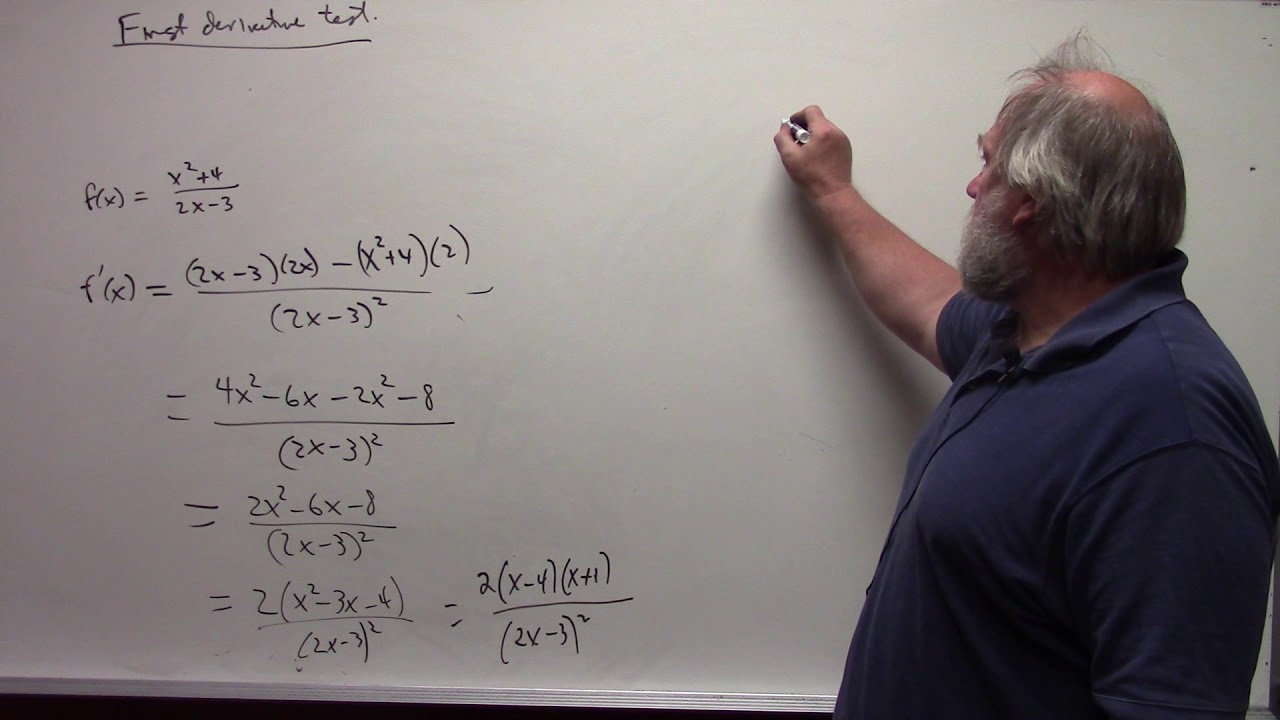 Math 131: First Derivative Test - YouTube