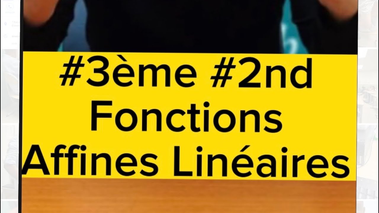 Fonction affine fonction linéaire, définition - YouTube