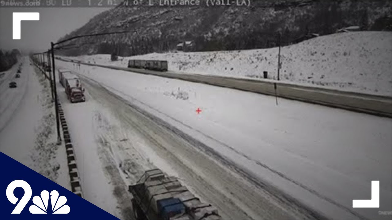 Interstate 70 closed in Colorado's mountains due to snow - YouTube