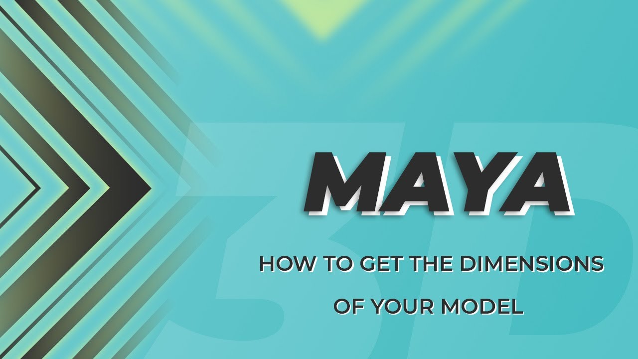 How to get the Dimension of your 3d model in Autodesk Maya - YouTube