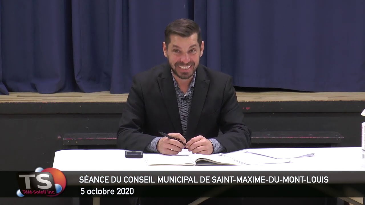 Séance du conseil municipal St-Maxime-du-Mont-Louis - 5 octobre 2020 ...