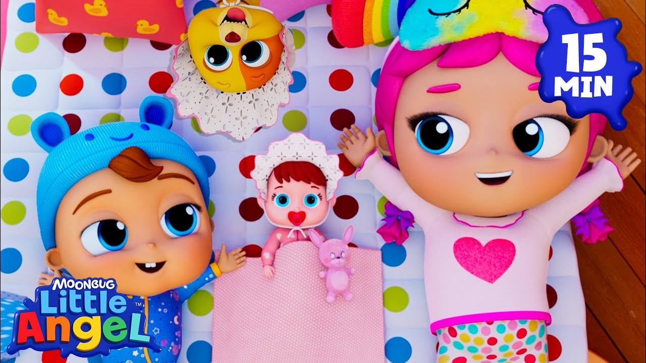 Rock-a-Bye Baby Bingo! 🎶🐶 | Little Angel | Super Moms | Nursery Rhymes ...