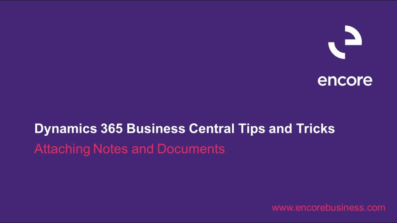 How To Attach Notes And Documents In Dynamics 365 Business Central How To Attach Notes And Documents In Dynamics 365 Business Central