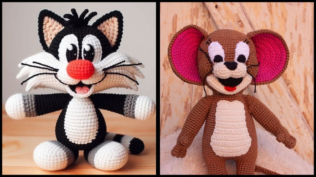 top funny and cute cartoon character crochet patterns - YouTube