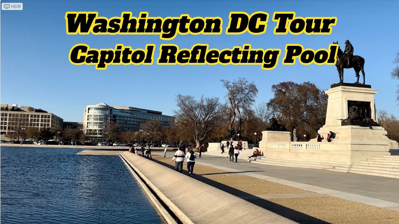 🚴‍♂️ Washington DC Tour | US Capitol Reflecting Pool | Feb 2023 | Part ...
