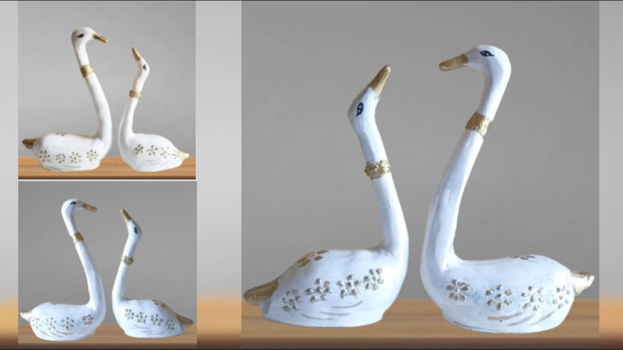 Diy swan couple | swan couple showpiece | easy to make at home | - YouTube