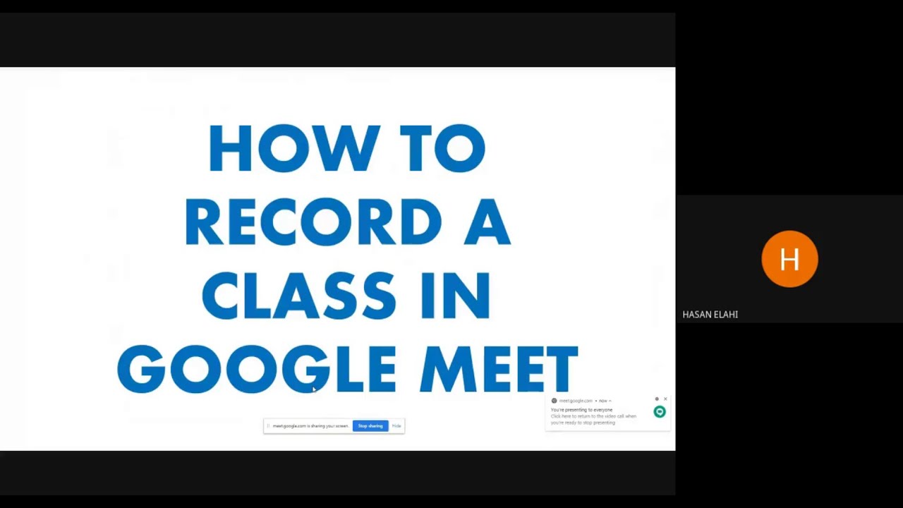 How To Record & Share Class In Google Meet (Classroom) & New Features ...