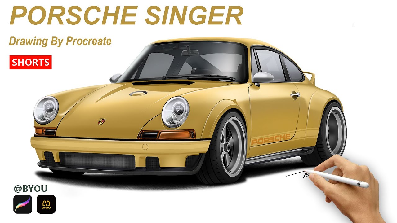 Porsche 911 Profile Drawing