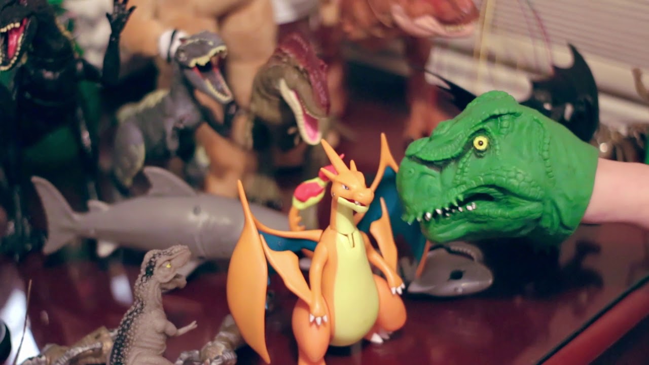 Dino the puppet steals Charizard - YouTube