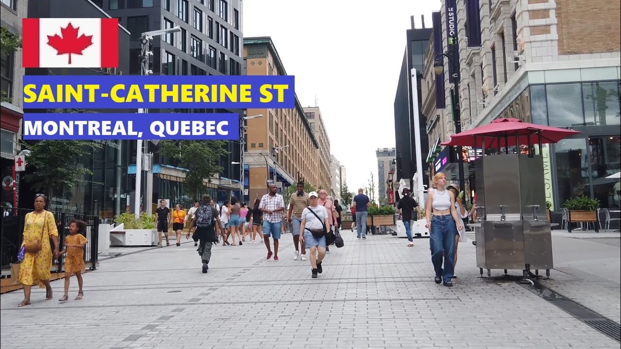 Downtown Montreal | Saint-Catherine Street | Walking Tour 2022 (4K ...