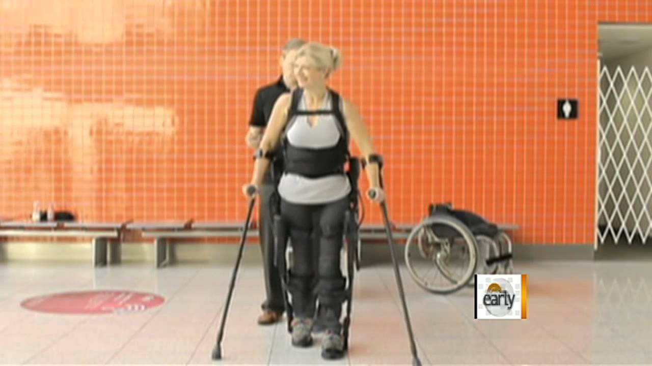 The Early Show - Paralyzed woman walks with exoskeleton - YouTube