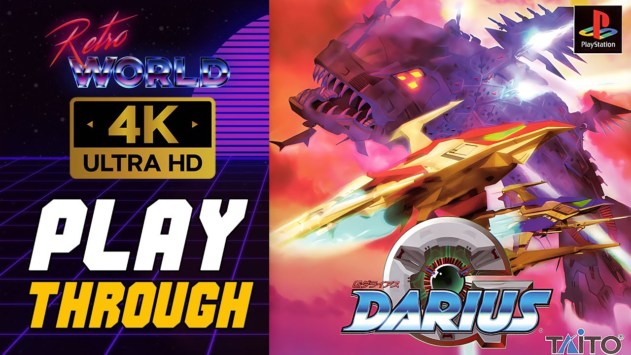 G-Darius (PS1) | Playstation Playthrough | No Commentary 4k - YouTube
