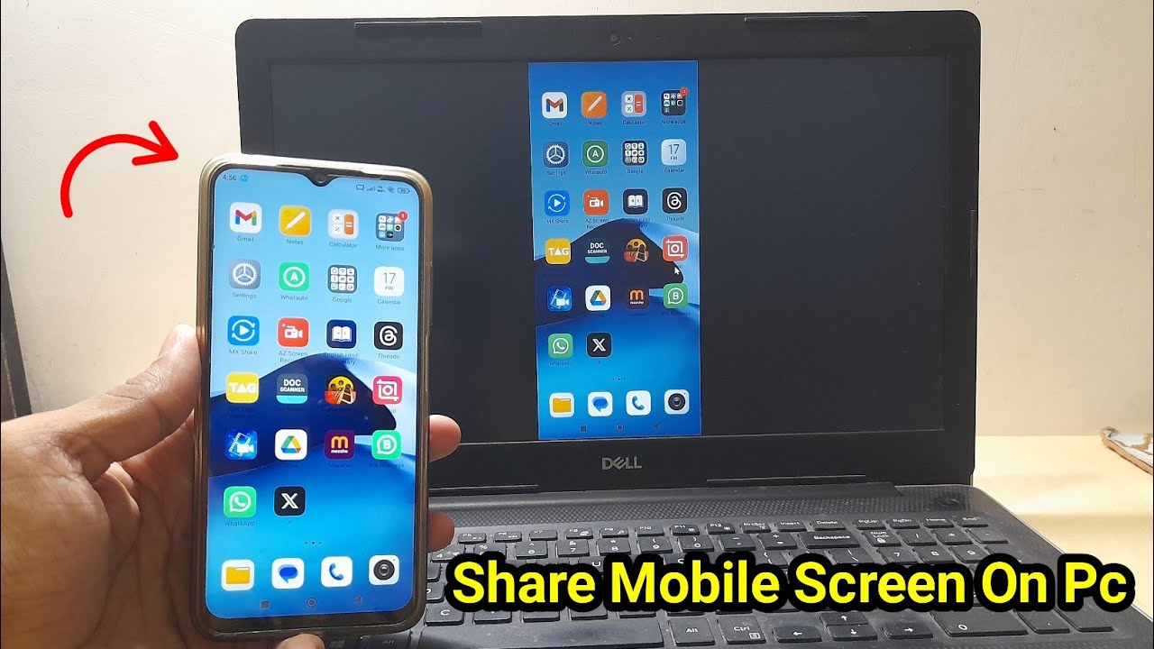 How To Share Mobile Screen On Laptop | Cast Mobile Screen On Laptop ...