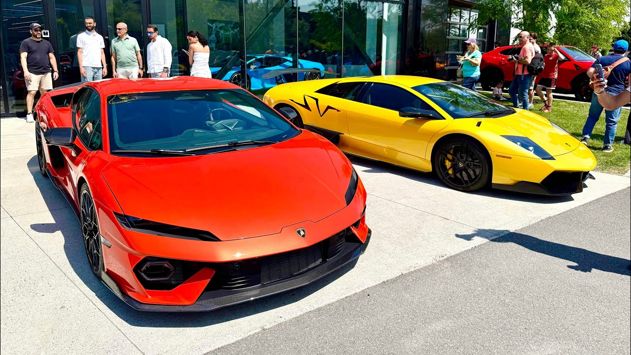 Lamborghinis and Hooning at Montreal's CRAZIEST Car Meet!! - YouTube