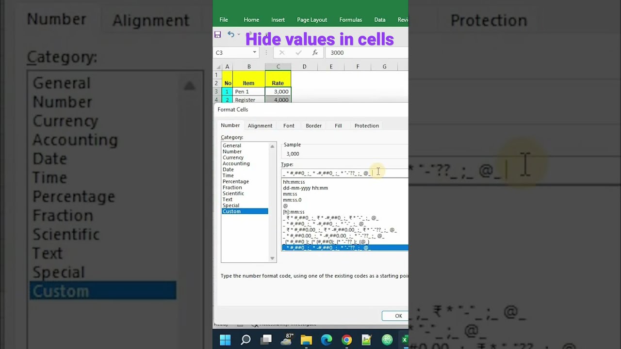 Hide Values In Cells In Excel excel excelshortcuts exceltutorial excelformula exceltips Hide Values In Cells In Excel excel excelshortcuts exceltutorial excelformula exceltips