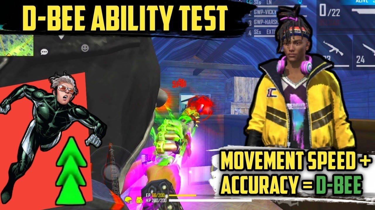 FREE FIRE NEW CHARACTER D-BEE ABILITY TEST | NEW D-BEE CHARACTER FREE ...
