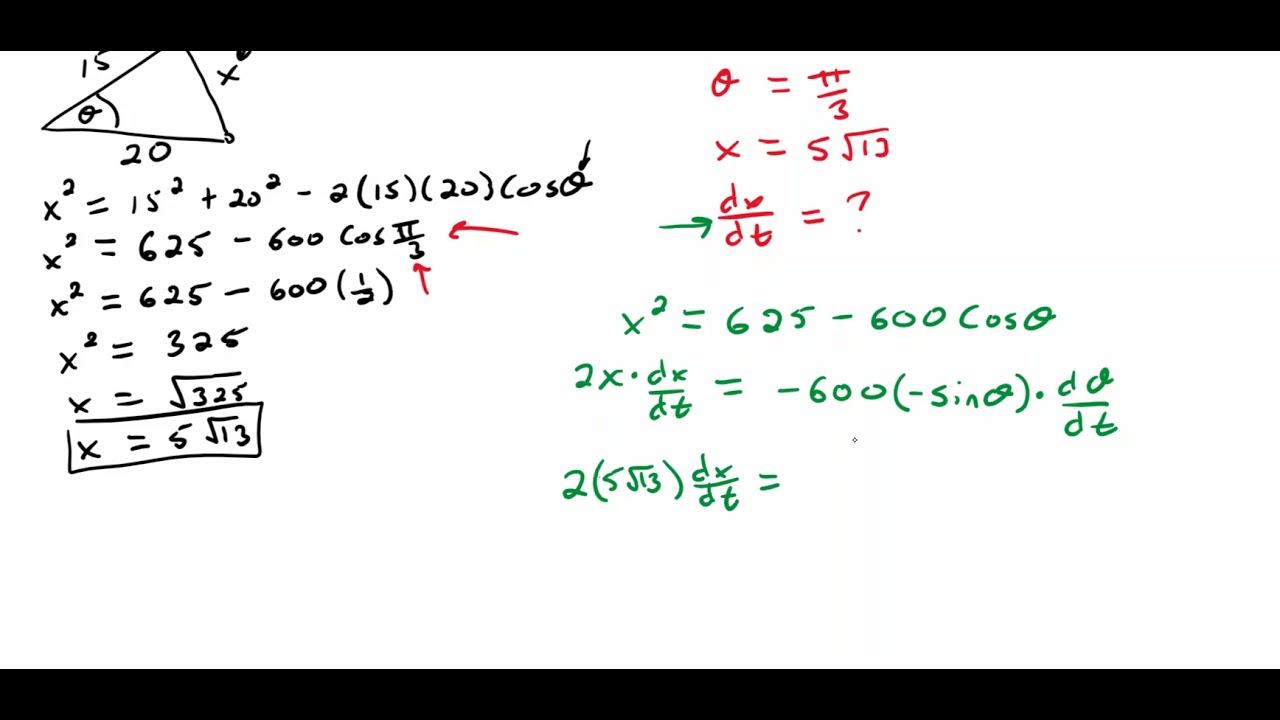 Related Rates - Triangle Problems - YouTube