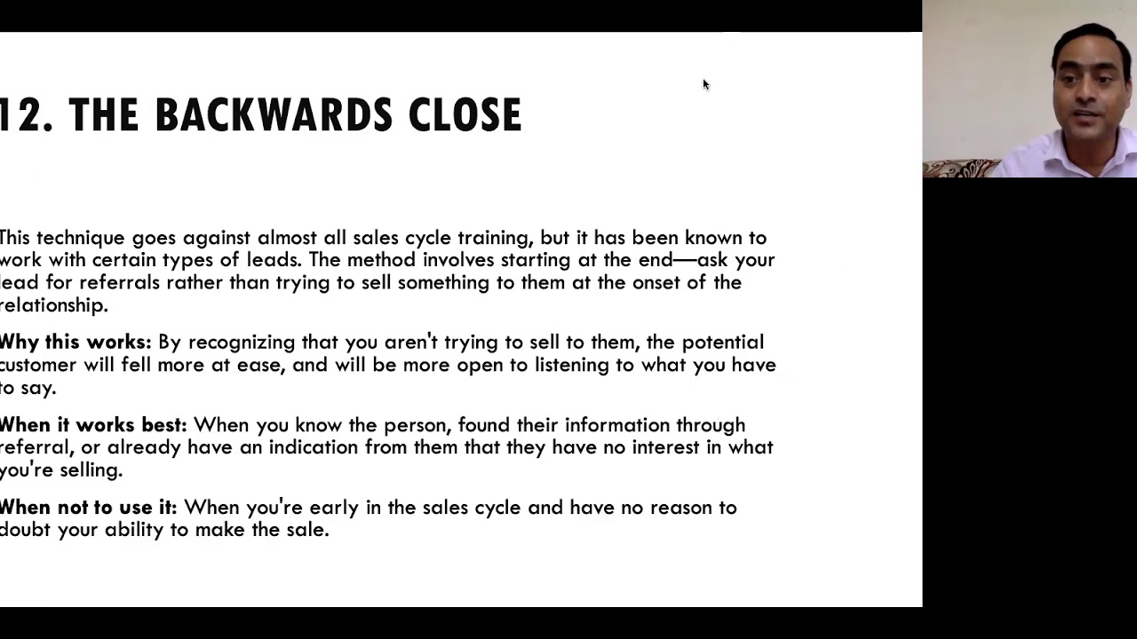 Closing Techniques Part5 | Question Close | Suggestion Close | The ...