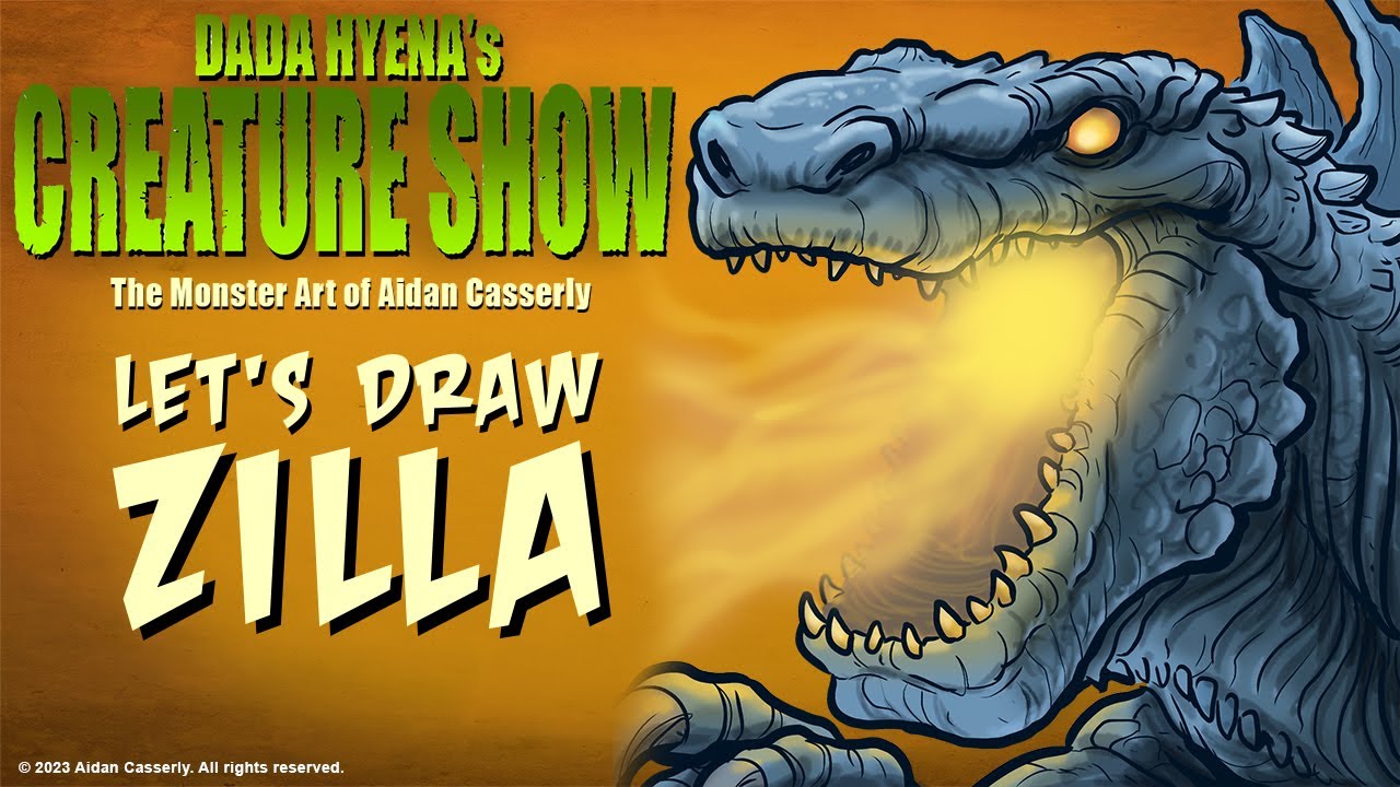 Dada Hyena's Creature Show: Let's Draw Zilla! - YouTube