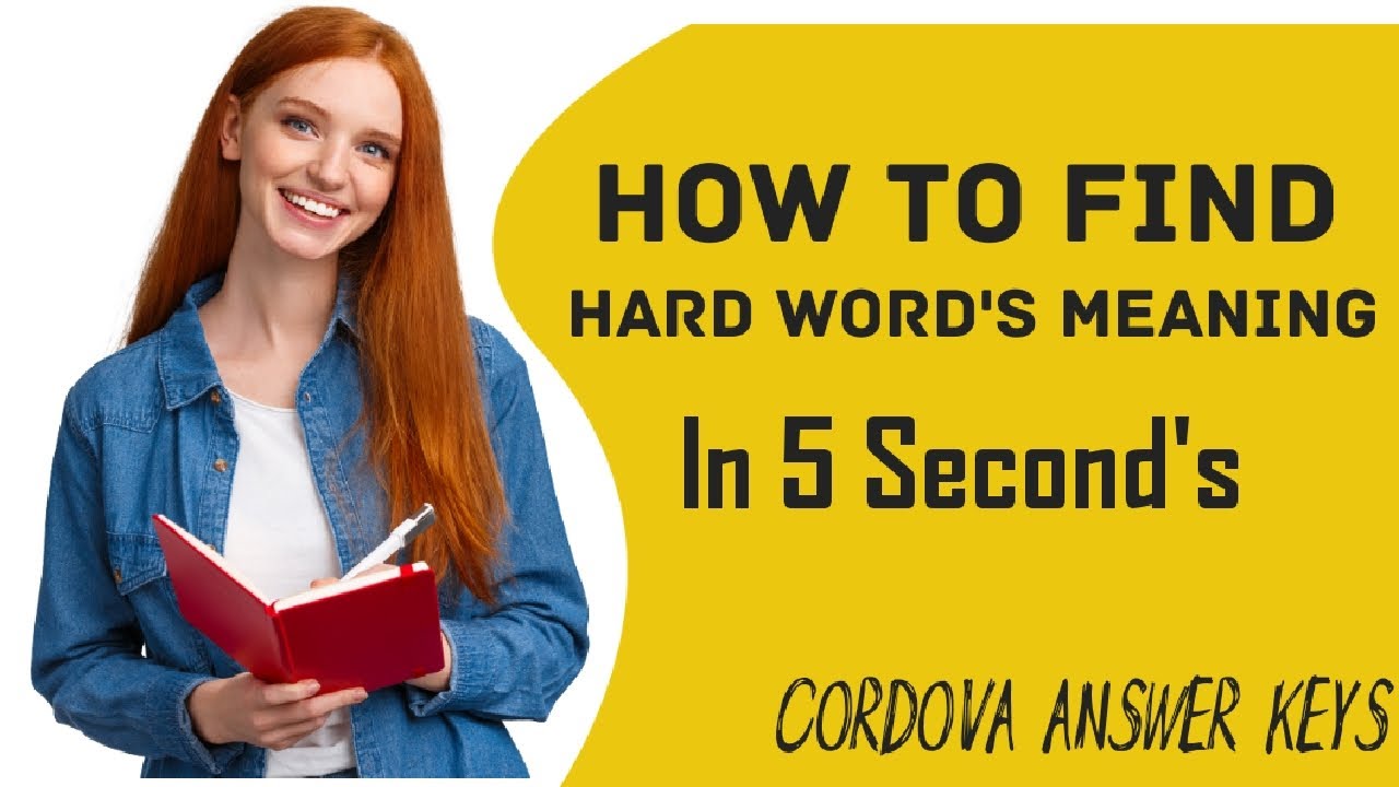 How to find out hard words meaning in any language . - YouTube