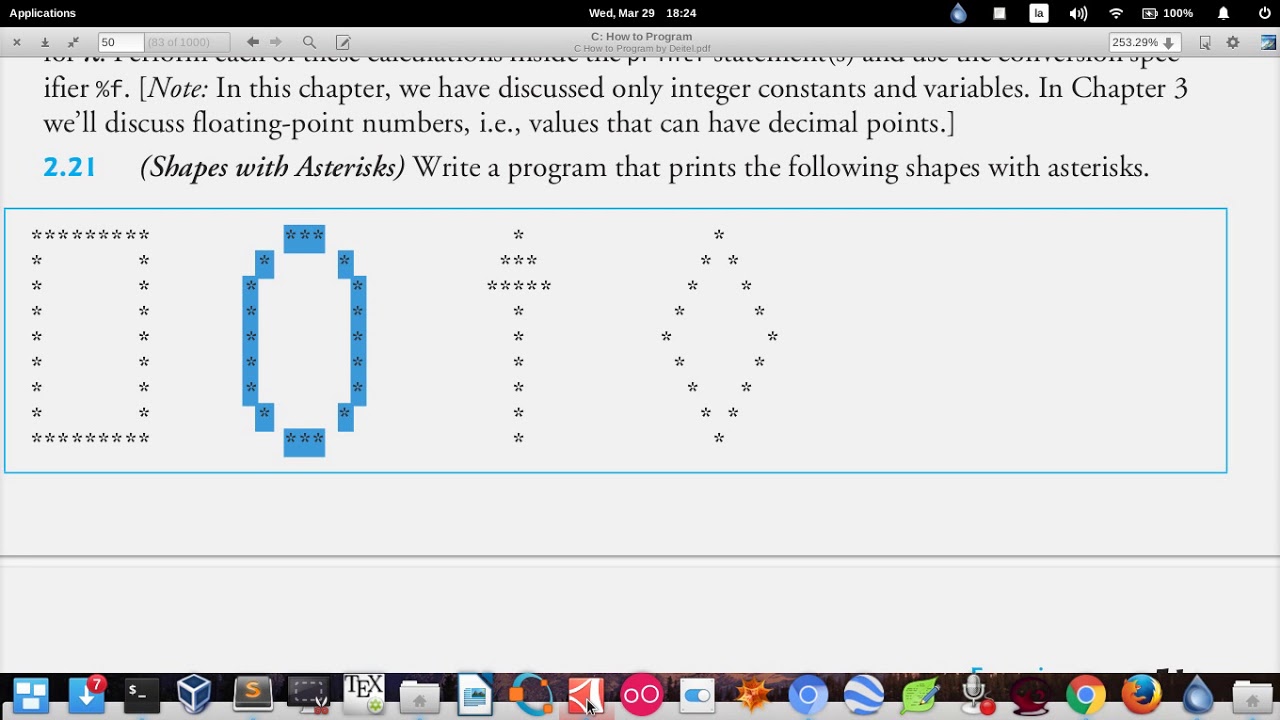 C How to Program Sixth Edition (Deitel & Deitel), exercise 2.21 - YouTube