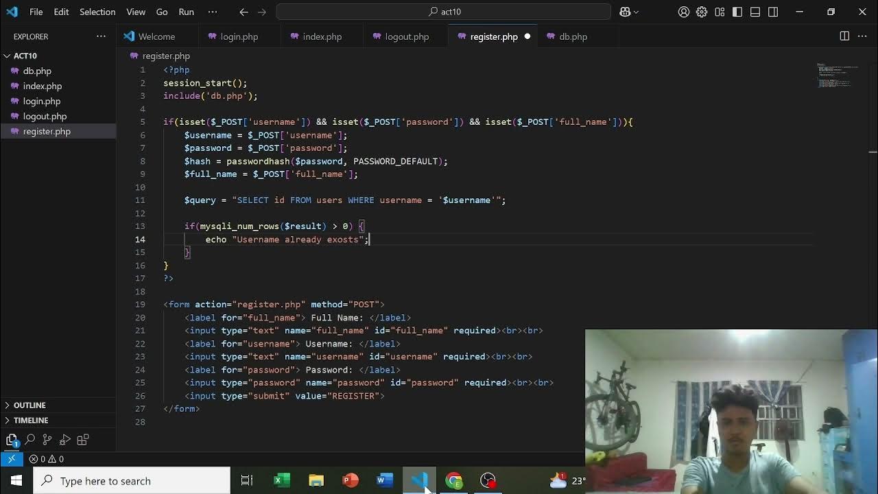 Activity #11 Secure Login System with PHP Encryption - YouTube