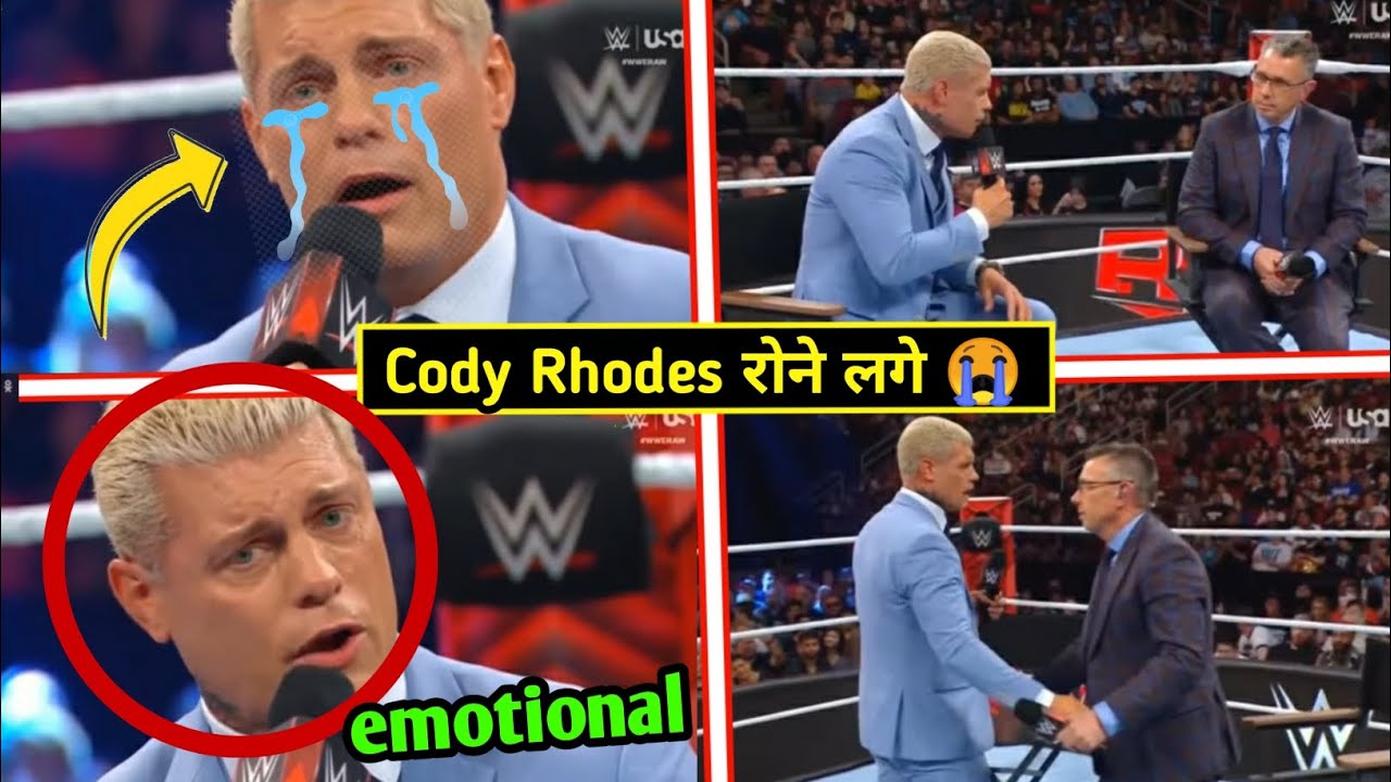 'Rone lge😭' Cody Rhodes crying WWE Raw highlights 12 March Cody Rhodes ...