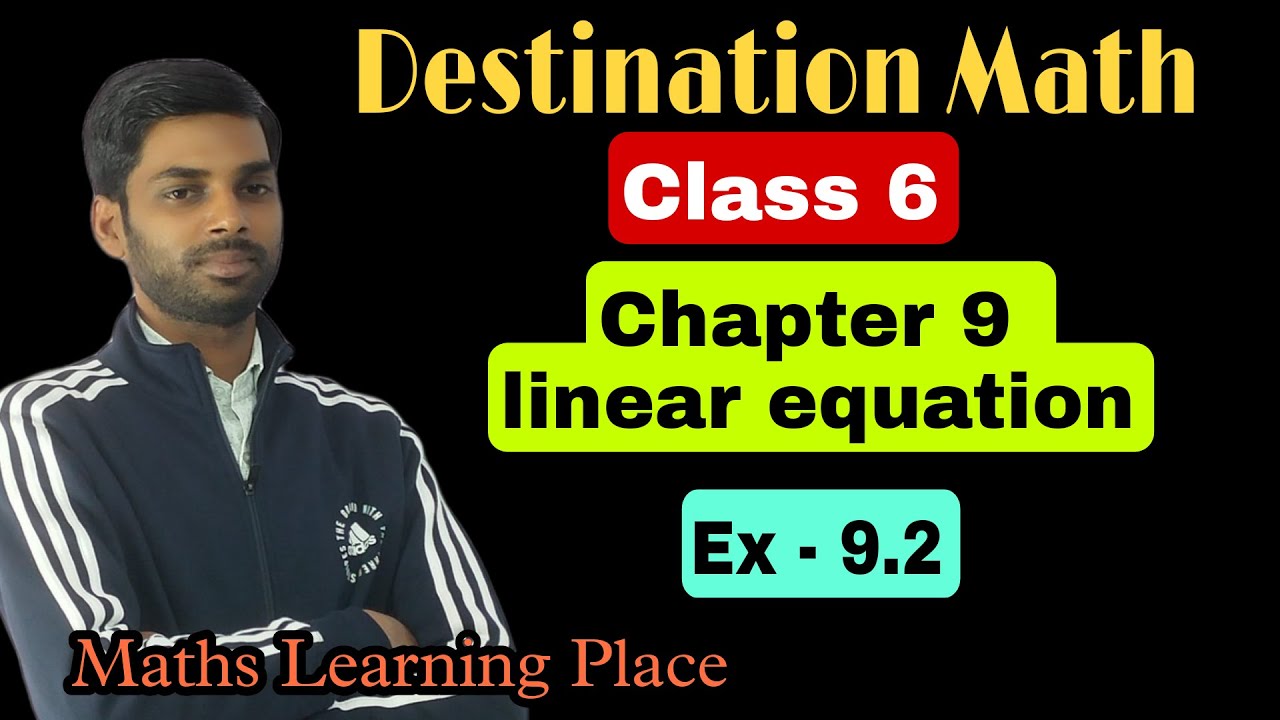 Class 6 destination math | ch 9 linear equation | Ex - 9.2 - YouTube