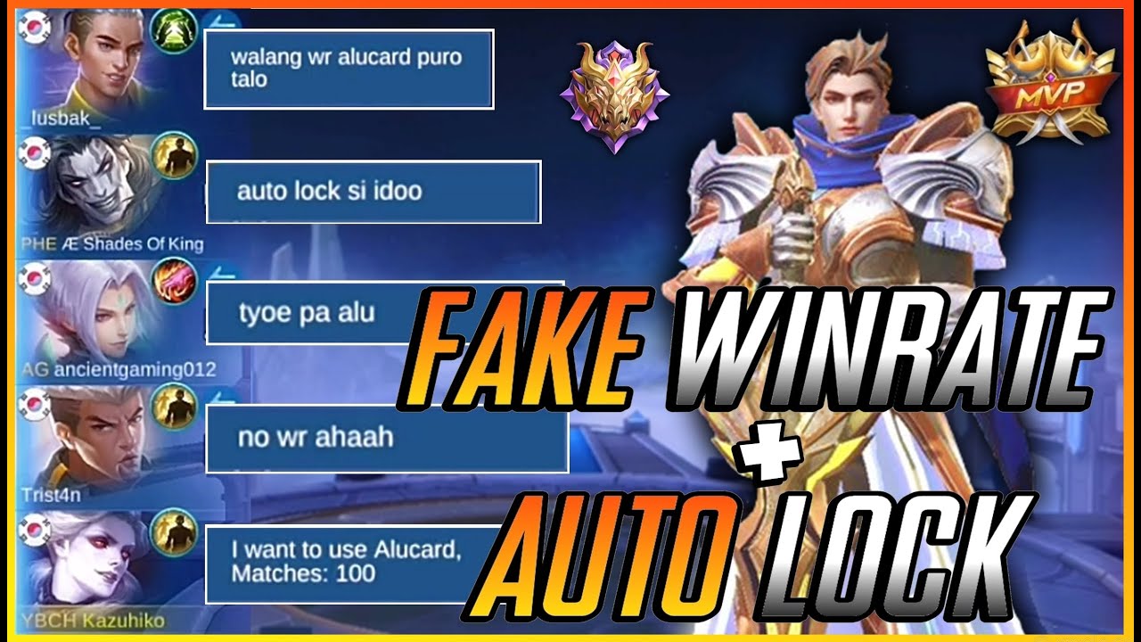 NO WINRATE PRANK | AUTO LOCK PRANK | ALUCARD PRANK!! | | MLBB - YouTube