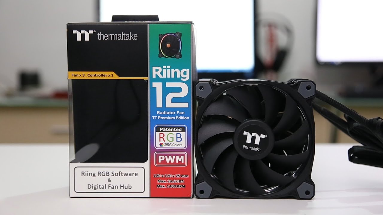 รีวิว : Riing 12 RGB Radiator Fan TT Premium Edition - YouTube