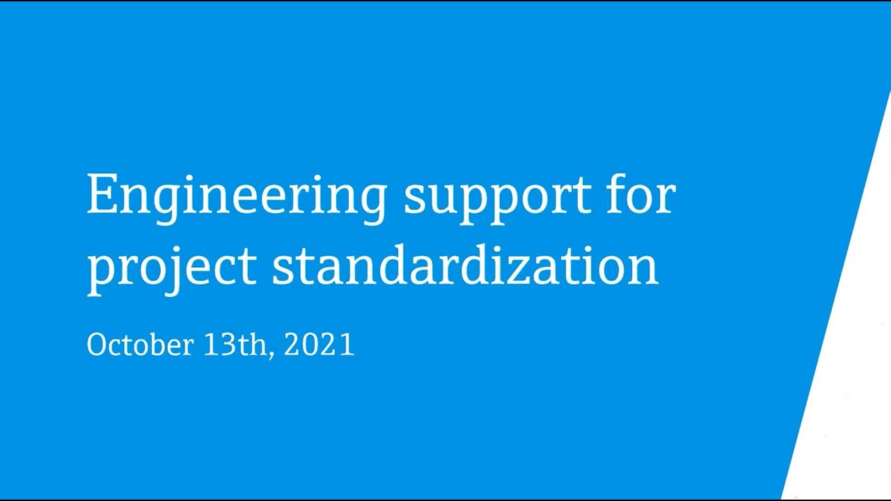 Engineering support for project standardization - YouTube
