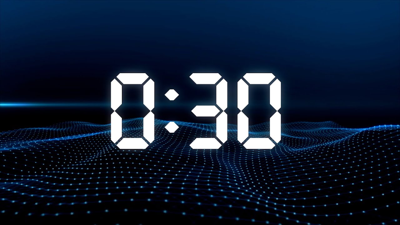 30 Second Digital Timer | Silent LED Countdown - YouTube