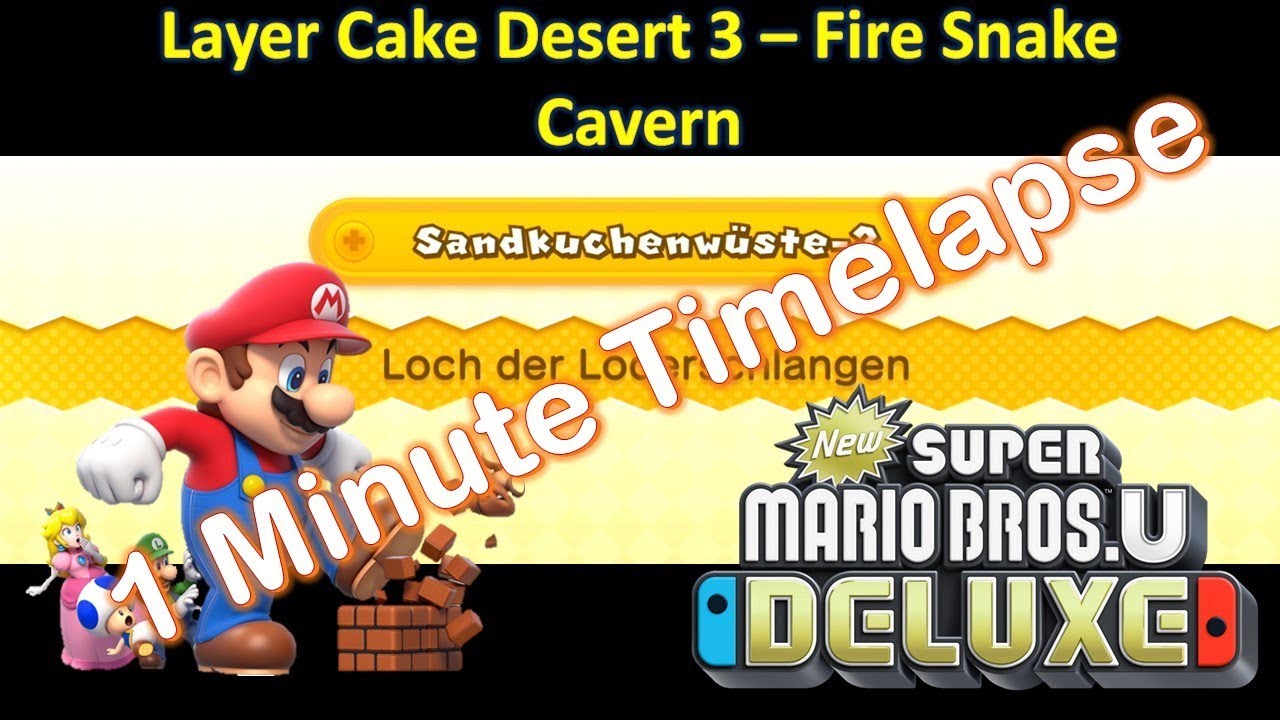 New Super Mario Bros. U Deluxe - Fire Snake Cavern - Walkthrough ...