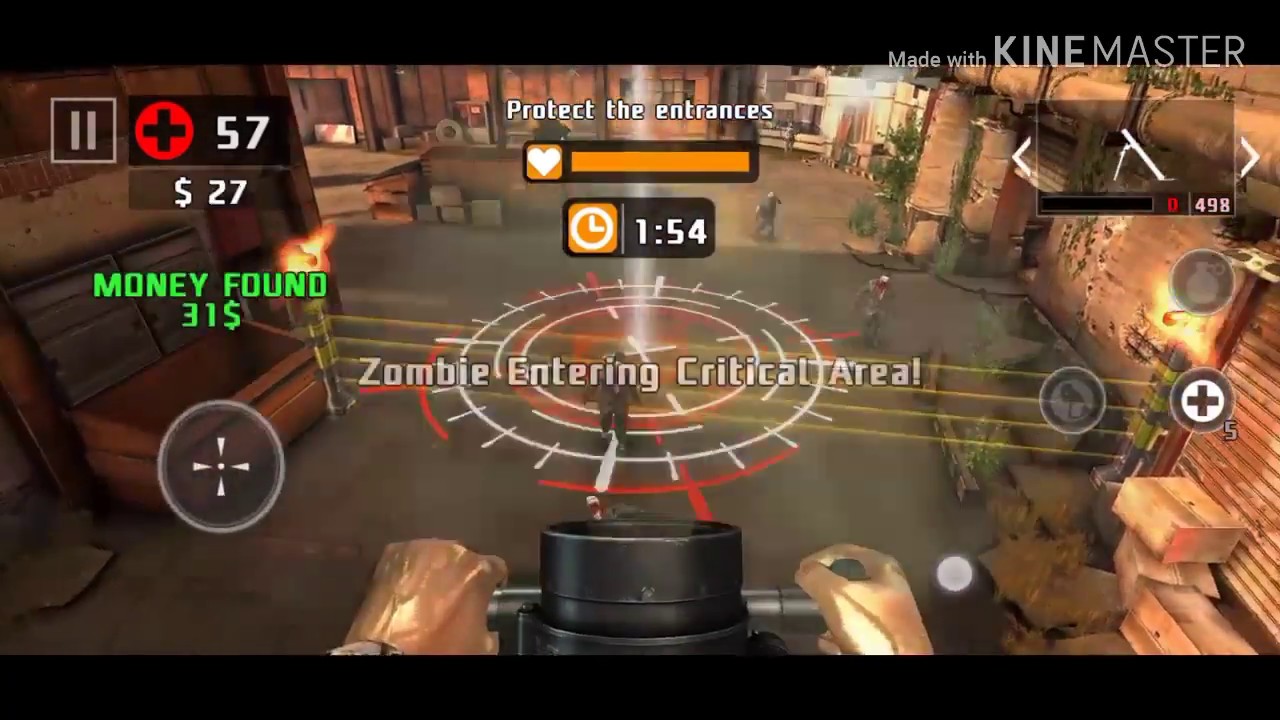 Dead Trigger 2 | Intruder Attack Zombie Entering Critical Area - YouTube