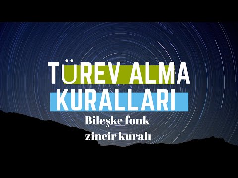TÜREV ALMA KURALLARI 3 BİLEŞKE FONKSIYON VE ZİNCİR KURALI POLİNOMA TÜREV UYGULANIŞI