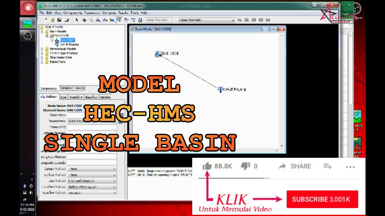 Tutorial HEC HMS Model Single Basin Bahasa Indonesia - YouTube