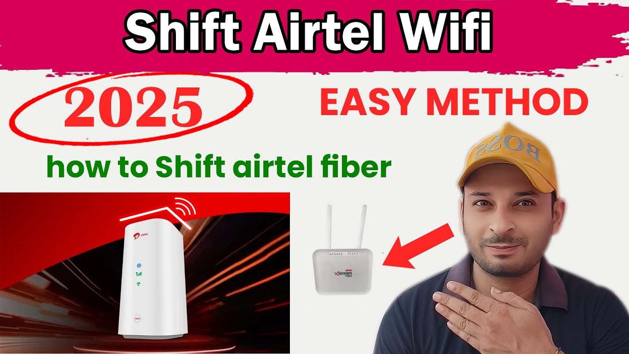 How to shift airtel wifi connection | Shift airtel fiber to new address ...