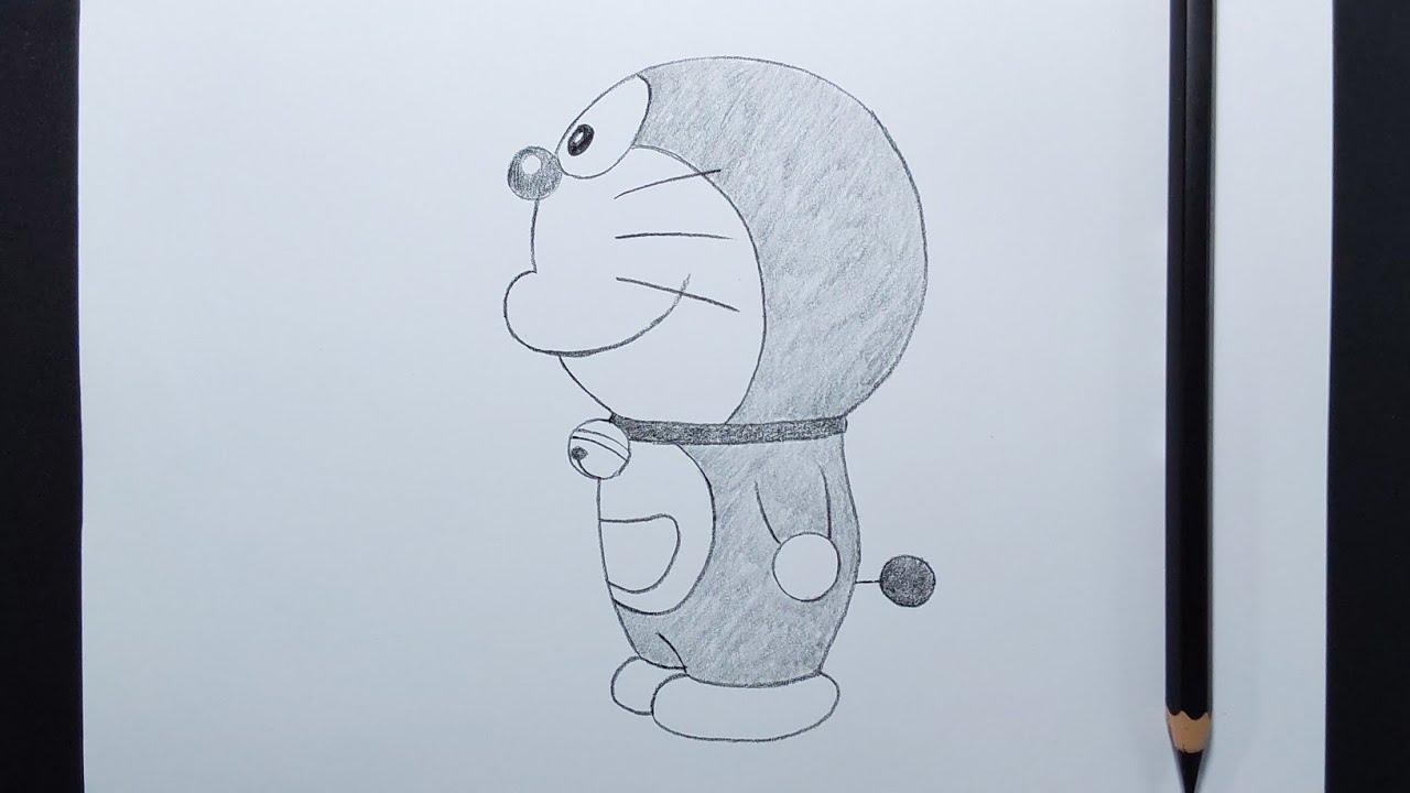 How To Draw Doraemon Side View Step By Step || Doraemon Pencil Drawing ...