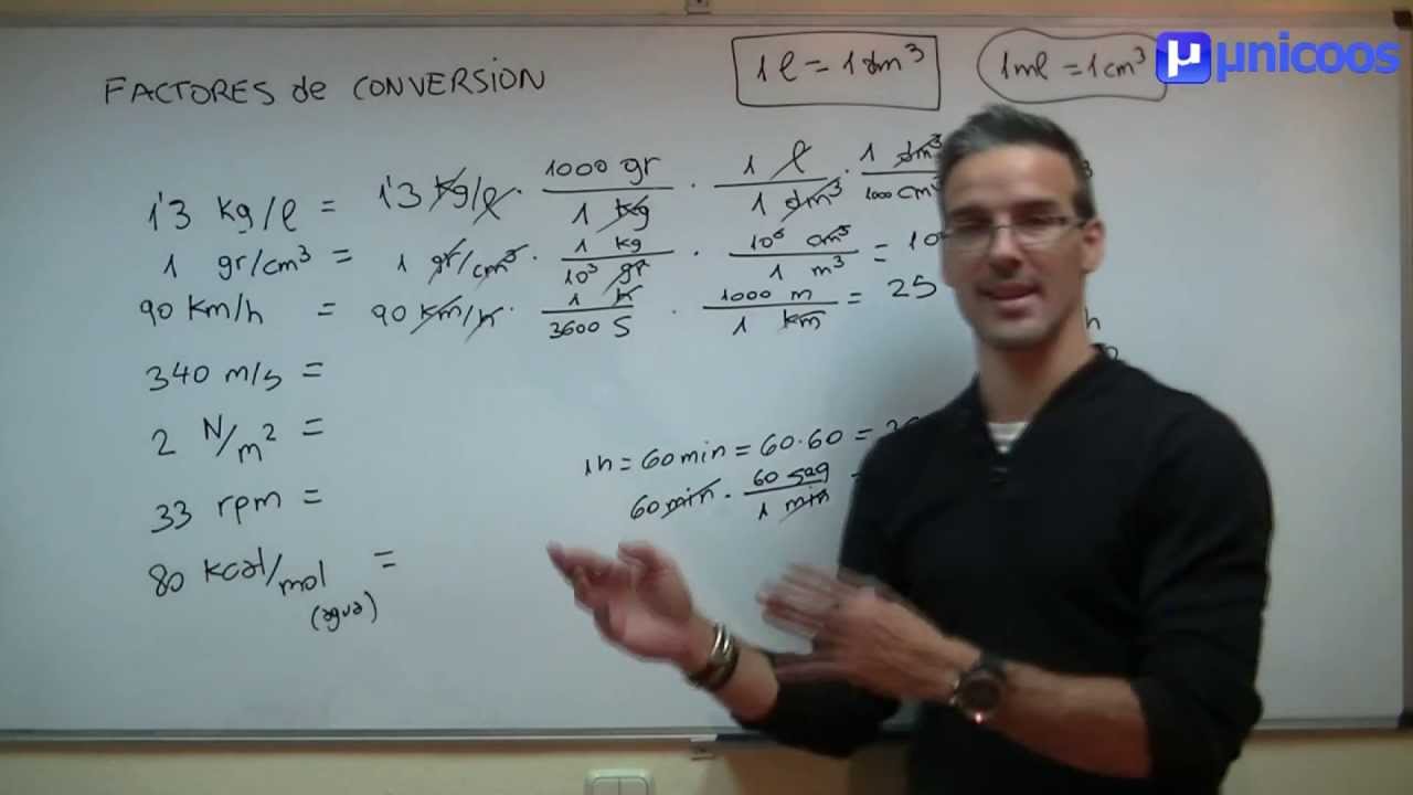 Factores de conversion 01 SECUNDARIA (3ºESO) matematicas - YouTube