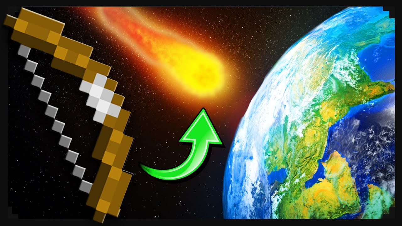 Bow that shoots METEORS in Minecraft - YouTube