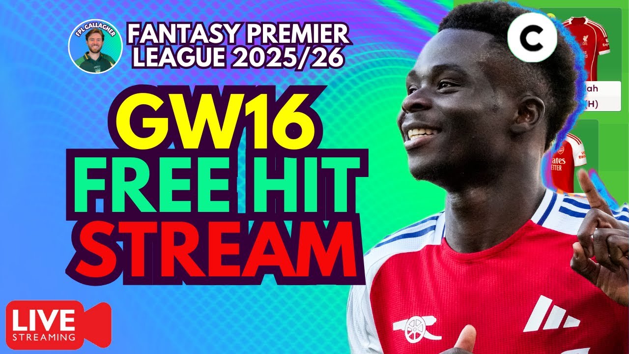 FPL GW16 FREE HIT LIVE STREAM 🚨🎥 TEAM LEAKS? Fantasy Premier League ...