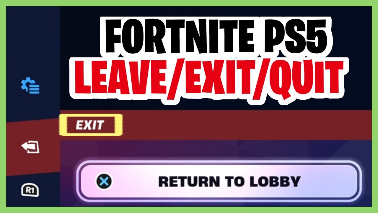 HOW TO LEAVE A MATCH IN FORTNITE | HOW TO GO BACK TO LOBBY IN FORTNITE ...