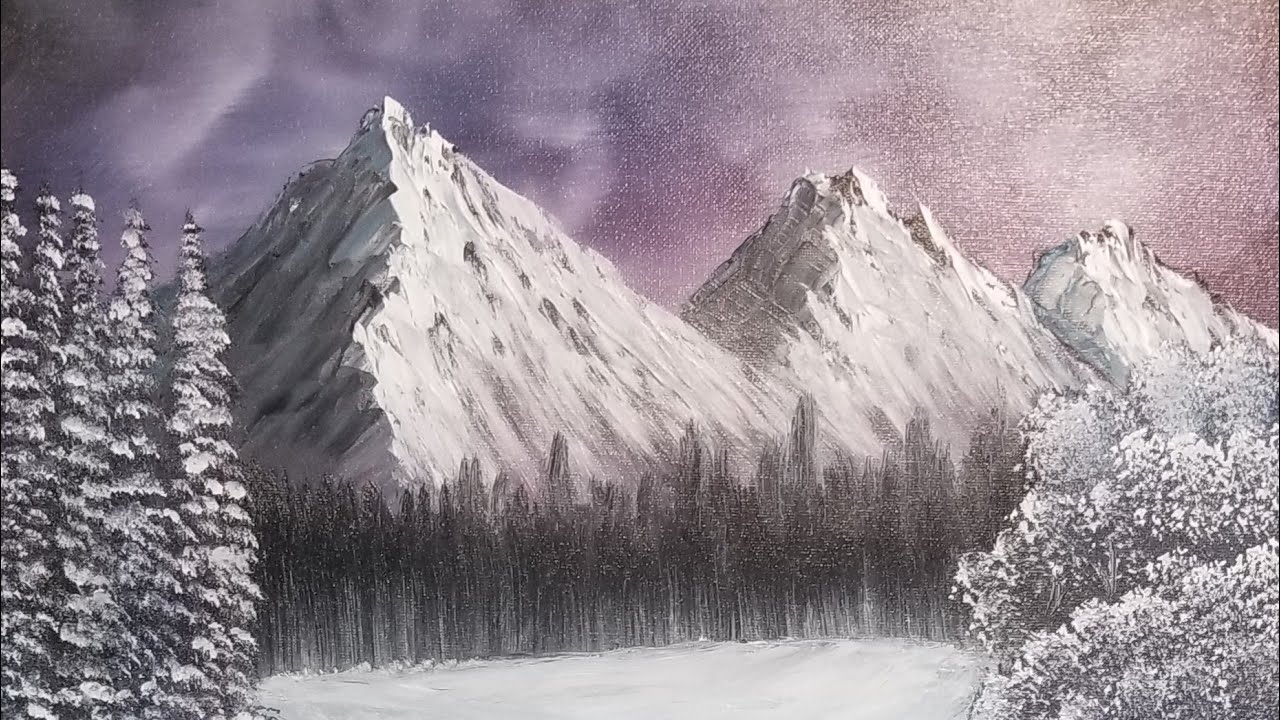 HOW TO PAINT A WINTER SCENE|STEP BY STEP TUTORIAL - YouTube