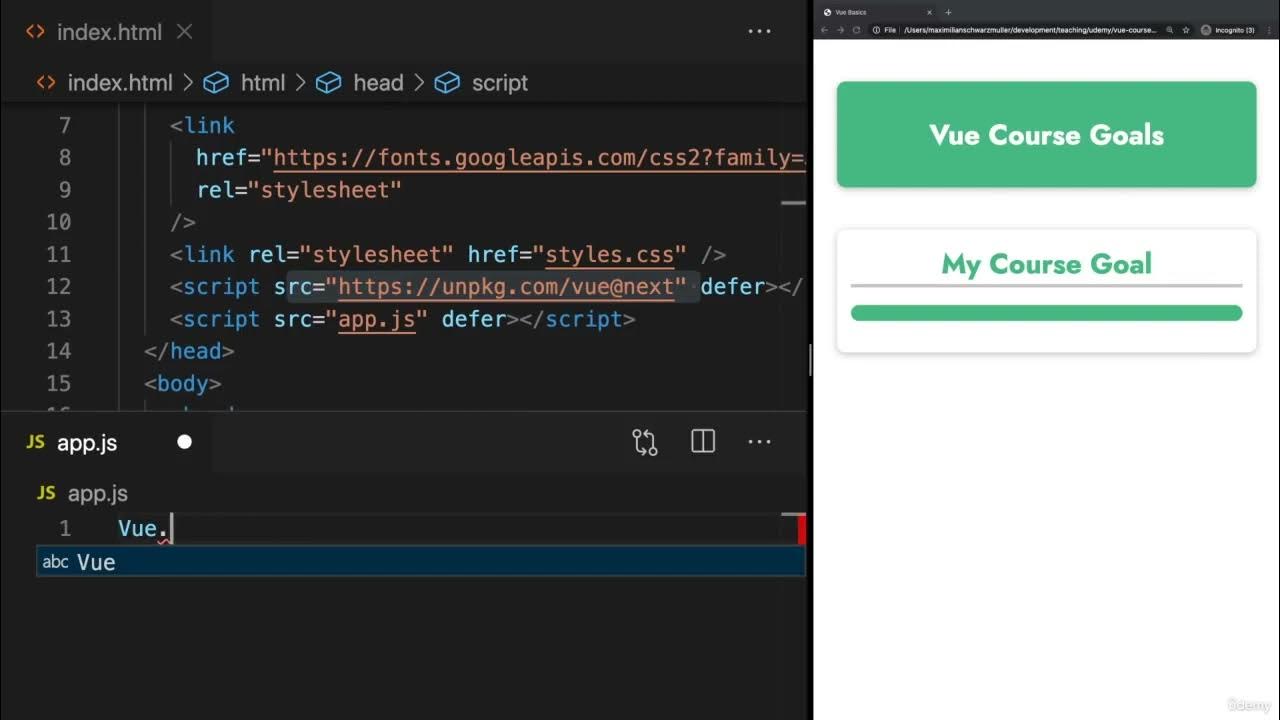 012 Creating And Connecting Vue App Instances - YouTube