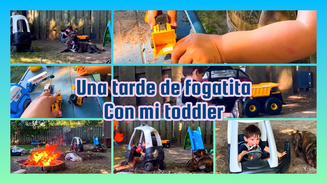 Una tarde de fogata con mi toddler. - YouTube