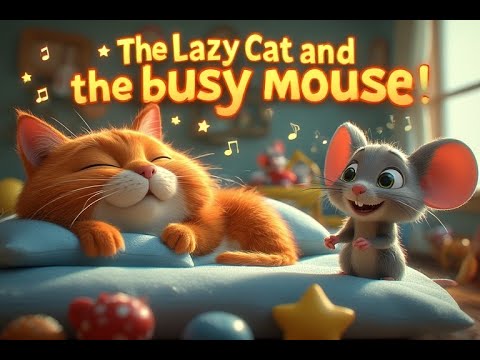The Lazy Cat and the Busy Mouse | A Fun Story Song for Toddlers | Learn ...