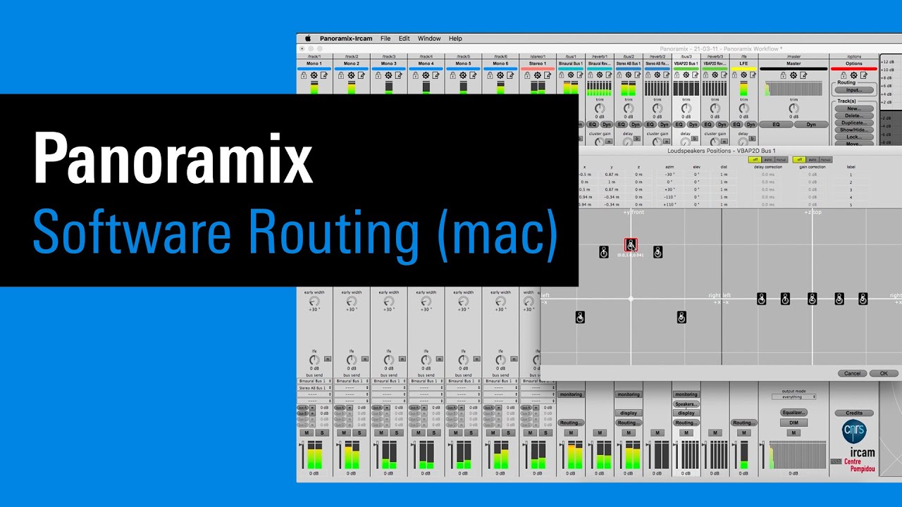 IRCAM Tutorials / Panoramix : Software Routing (Mac) - YouTube