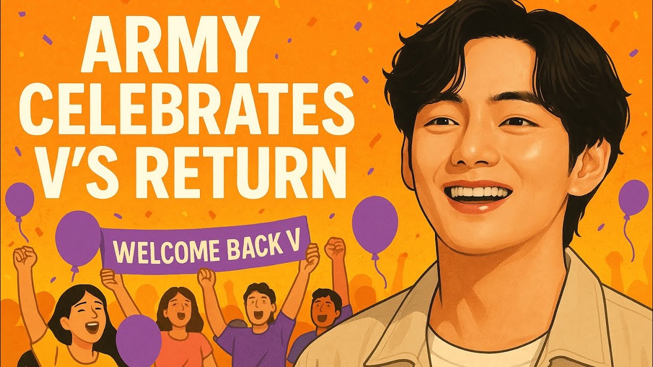 💜ARMY Holds Grand Celebrations to Welcome BTS’ V Back from Military ...